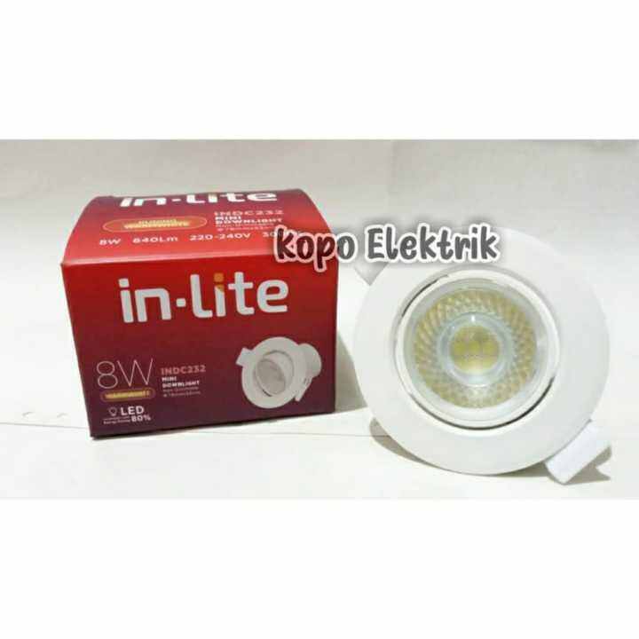 Inlite Downlight LED Spotlight / Lampu Sorot LED 8Watt INDC232 | Lazada ...