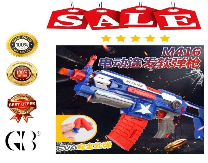 GB-STORE [100% ORIGINAL] Electric Soft Bullet Automatic Toy Gun | Lazada