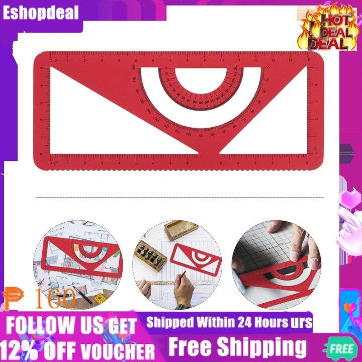 Eshopdeal【Ready Stock】Ruler Set Drawing Measurement Geometry Triangle ...