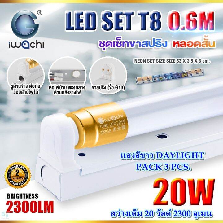 ชุดหลอดไฟ LED พร้อมราง หลอดไฟนีออนพร้อมราง LED T8 20 วัตต์ หลอดไฟนีออน LED หลอดไฟบ้าน หลอดไฟ led ...
