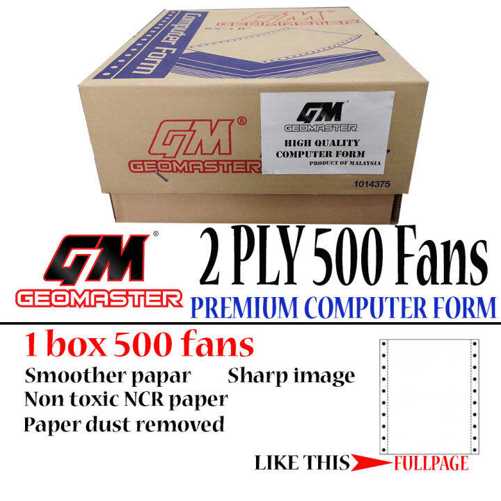 Computer Form 2 Ply - 500 Fans Computer Form 9.5 X 11 Plain Paper ...