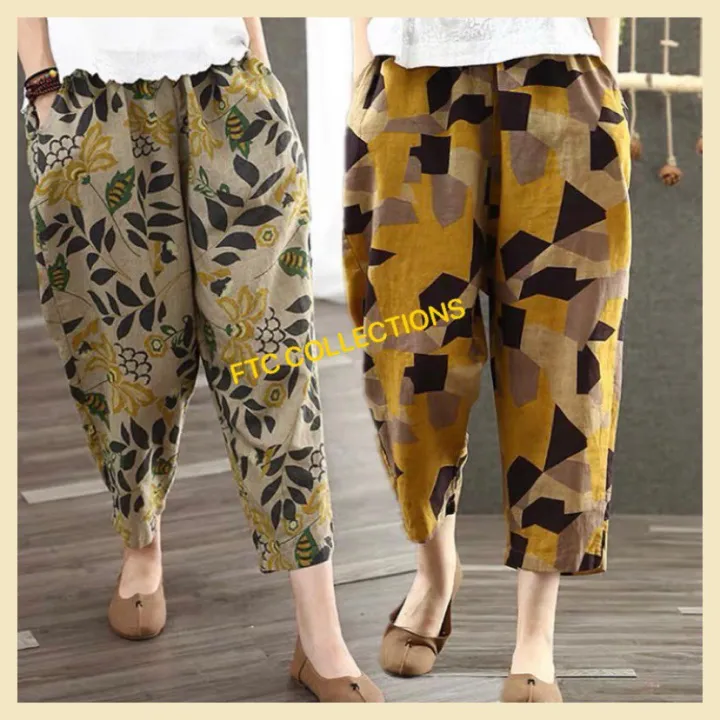 Printed Tokong Square pants Random Print and Color for Women | Lazada PH