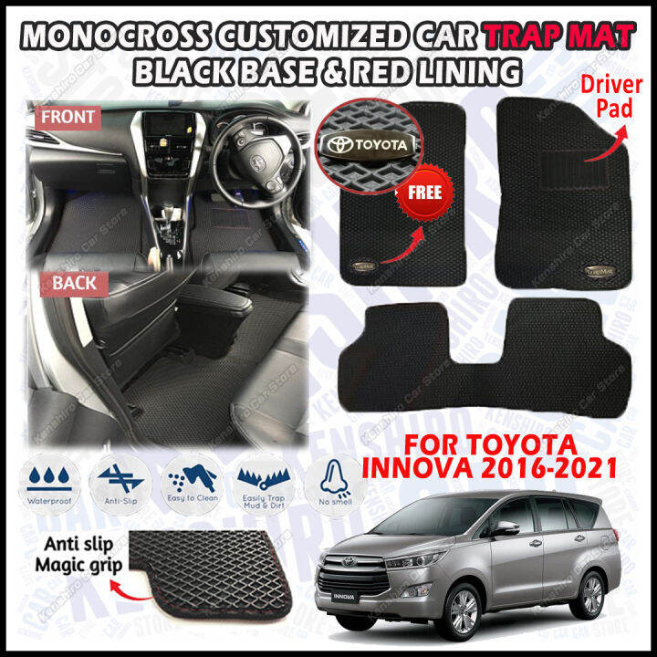 TOYOTA INNOVA 2016-2021 🔥 MONOCROSS CarMat TRAPMAT Customize Car Floor ...