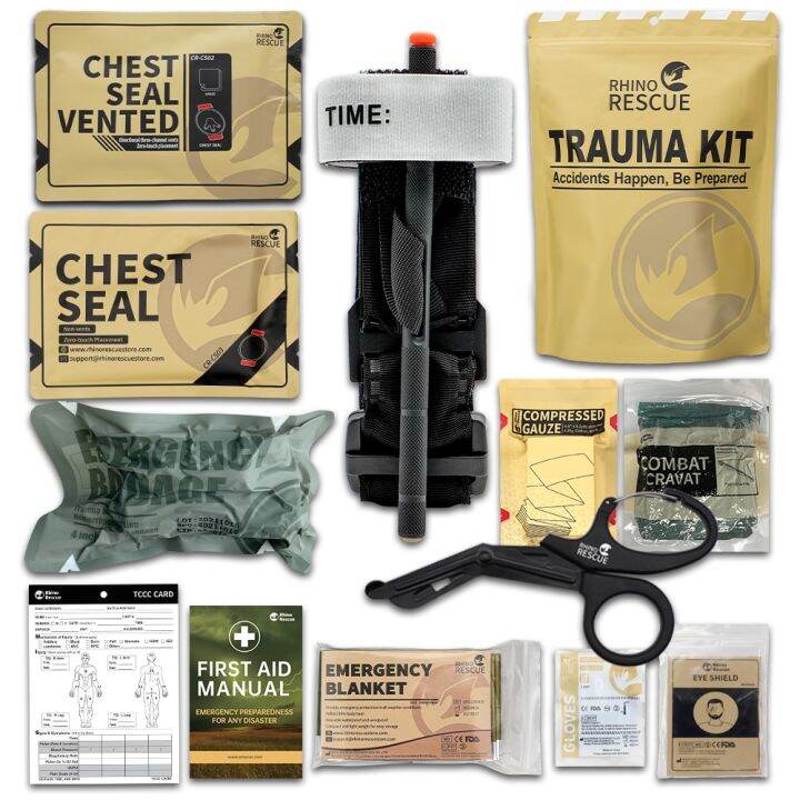 Rhino Rescue Tactical Trauma Kit Emergency First Aid Stop The Bleed ...
