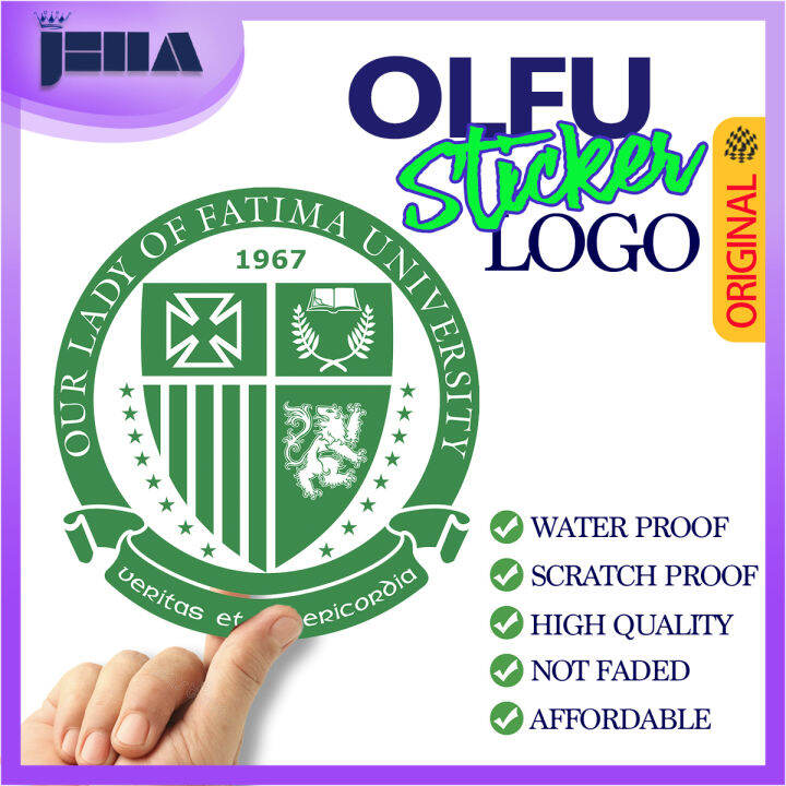 Vinyl Stickers OLFU- Our Lady of Fatima University Logo Waterproof ...