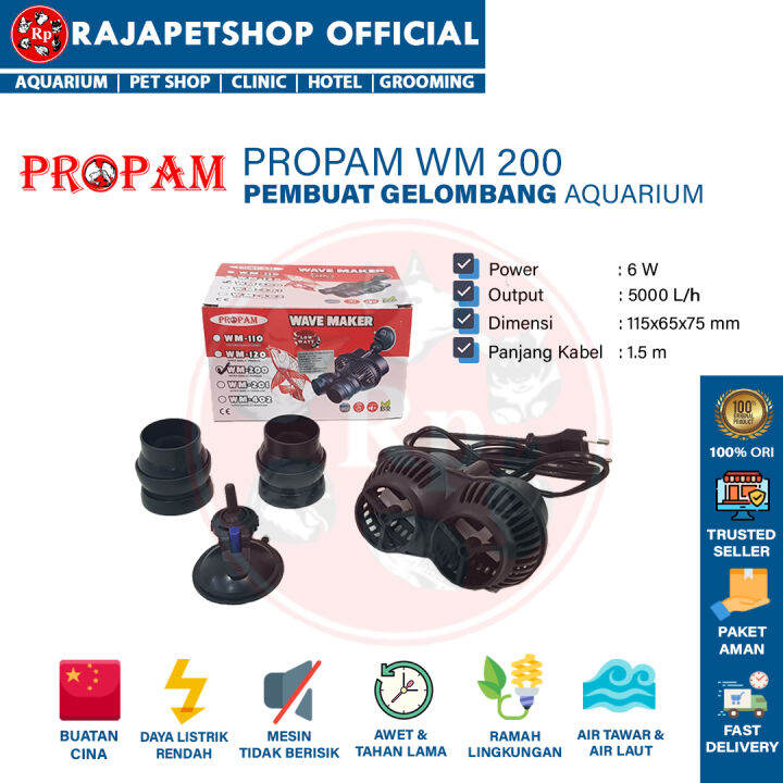 ( WAVE MAKER ) SUNSUN PROPAM WM 200 PEMBUAT GELOMBANG ARUS AQUARIUM ...