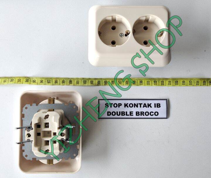 STOP KONTAK TEMBOK DOUBLE BROCO | Lazada Indonesia