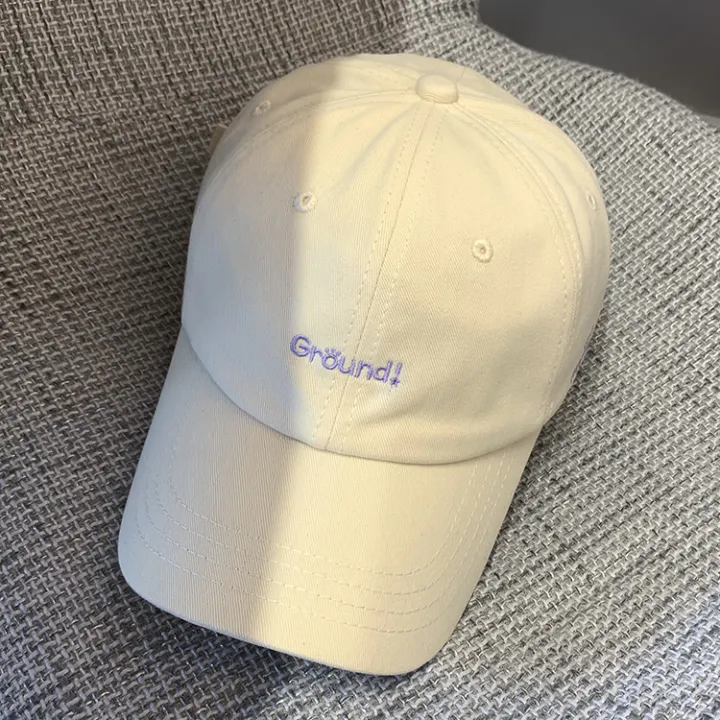Korean Style Japanese Style Simple Embroidery Alphabet Peaked Cap ...