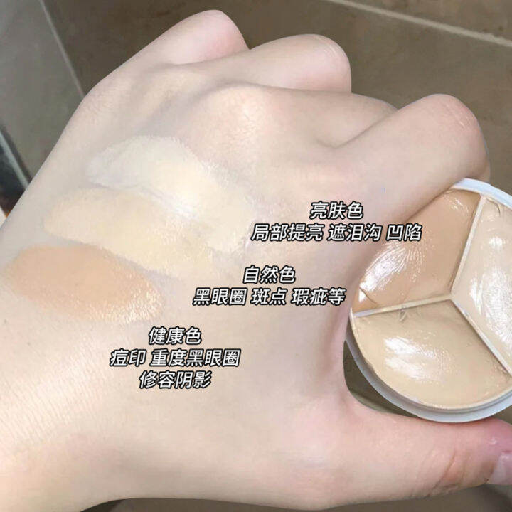 Sweet Mint Tri-Colour Concealer Covers Spots, Acne Marks, Dark Circles ...