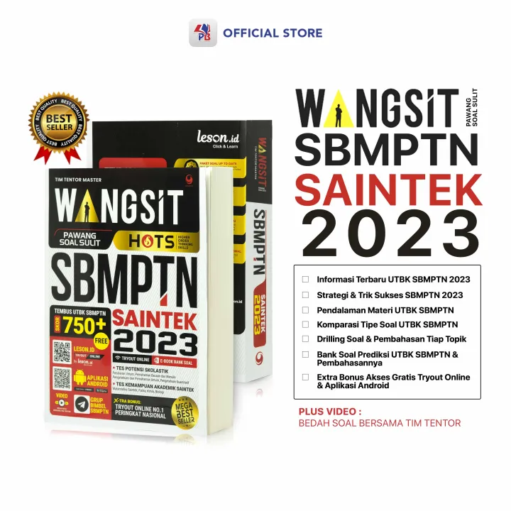 Buku Wangsit SBMPTN SAINTEK 2023 dengan HOTS Mega Best Seller Plus Bonus | Lazada Indonesia
