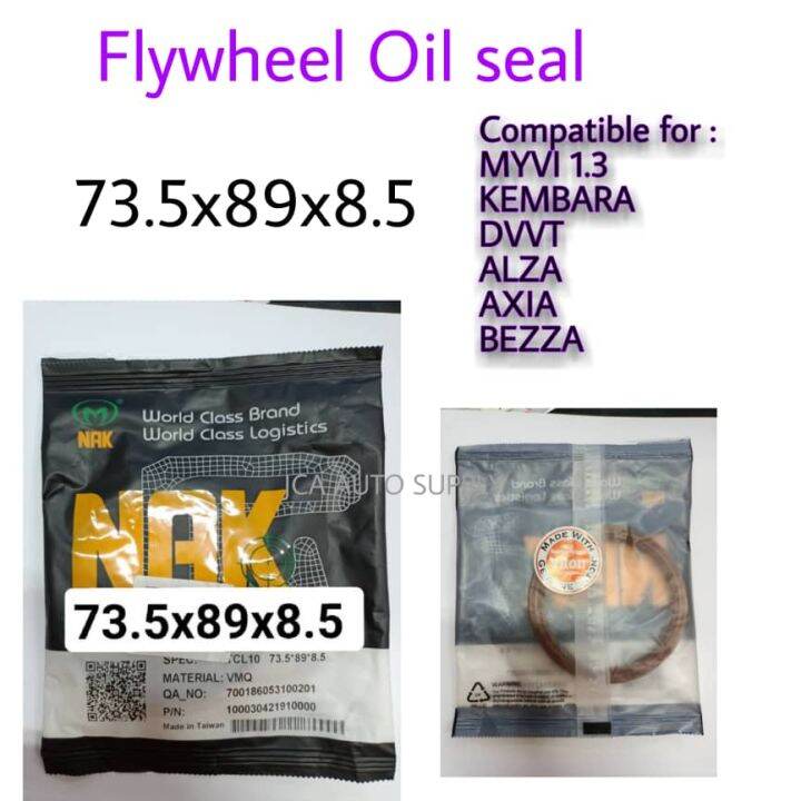 Flywheel Oil Seal - MYVI /KEMBARA DVVT/ AXIA/ BEZZA/ ALZA -73.5X89X8.5 ...