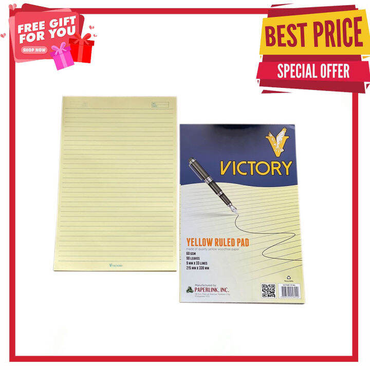 Victory 1 Whole Yellow Pad 90 leaves | Lazada PH