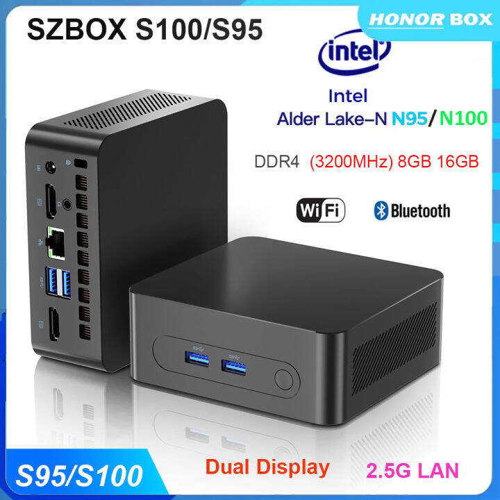 SZBOX GK 12th N100,หน้าต่างพีซีขนาดเล็ก Intel N95/N100 11 8GB DDR4 3200MHz 128G 2.5G LAN 4K ...