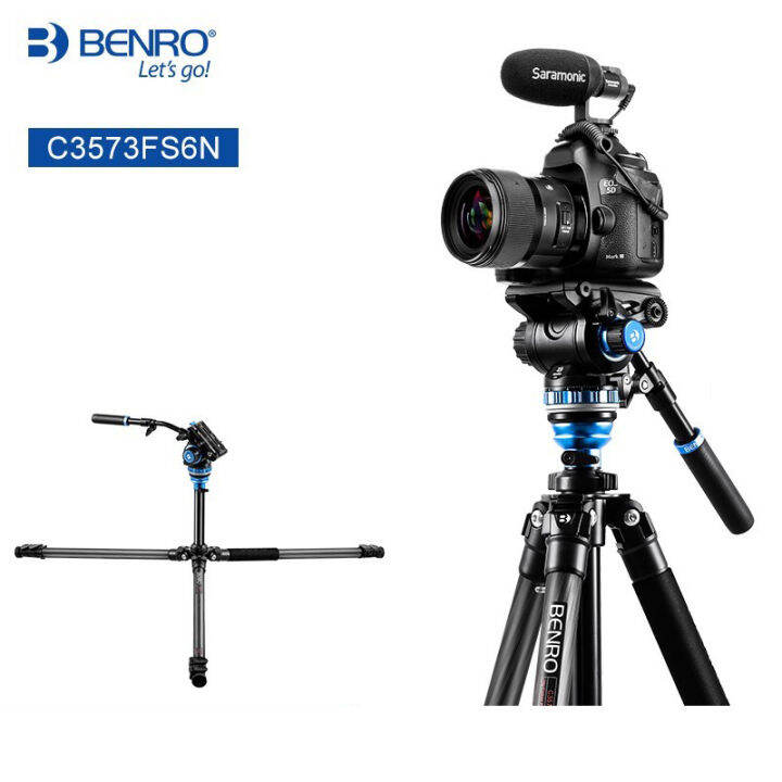 Benro C3573FS6 N Video Tripod Carbon Fiber Tripod with S6N Fluid Video Head | Lazada PH