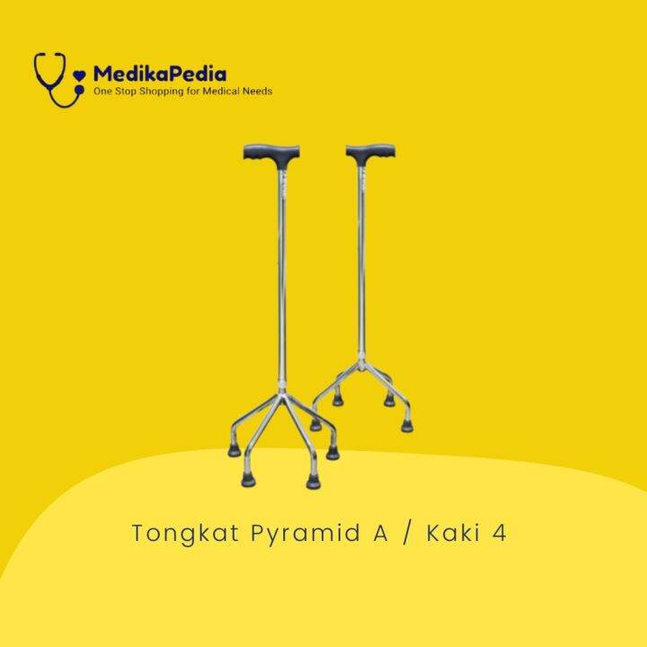 Tongkat Pyramid A Onemed / Alat Bantu Jalan Kaki 4 / Tongkat Berjalan Orang Tua | Lazada Indonesia