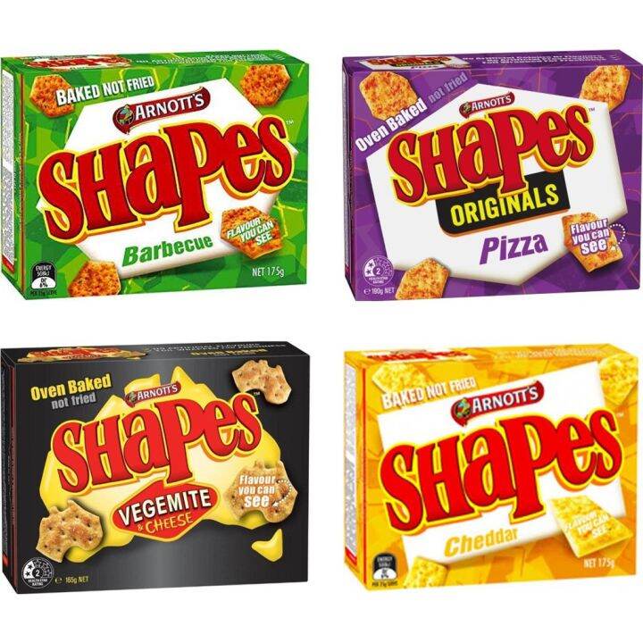 Arnotts Shapes Crackers Assorted Flavours - Pizza / Barbeque / Nacho ...