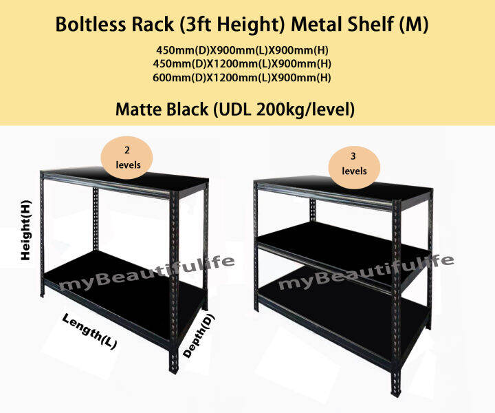 Boltless Rack 3ft (900mm) Height Big Size | Lazada