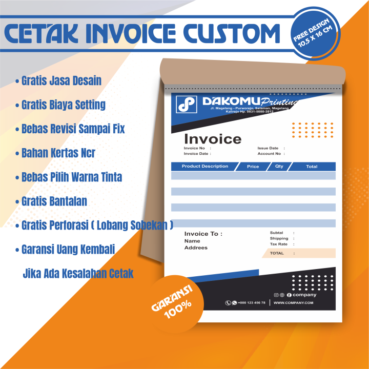 INVOICE CUSTOM - NOTA - KWITANSI - SURAT JALAN - DLL | Lazada Indonesia