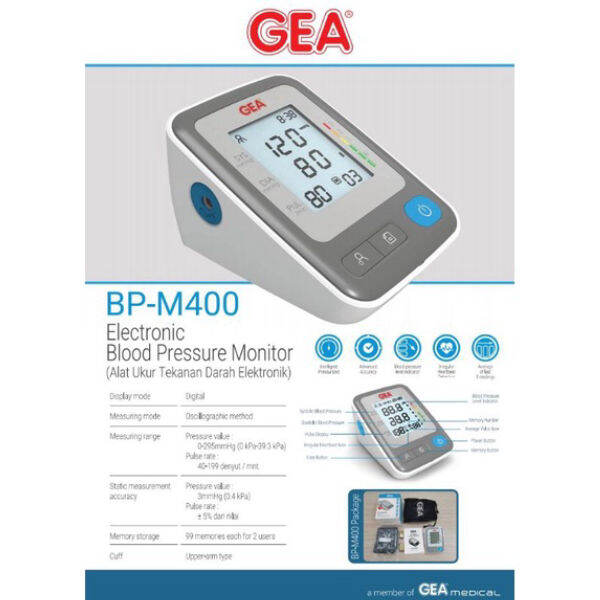 Electronic Blood Pressure Monitor BP-M400 GEA/Tensimeter Digital BPM ...