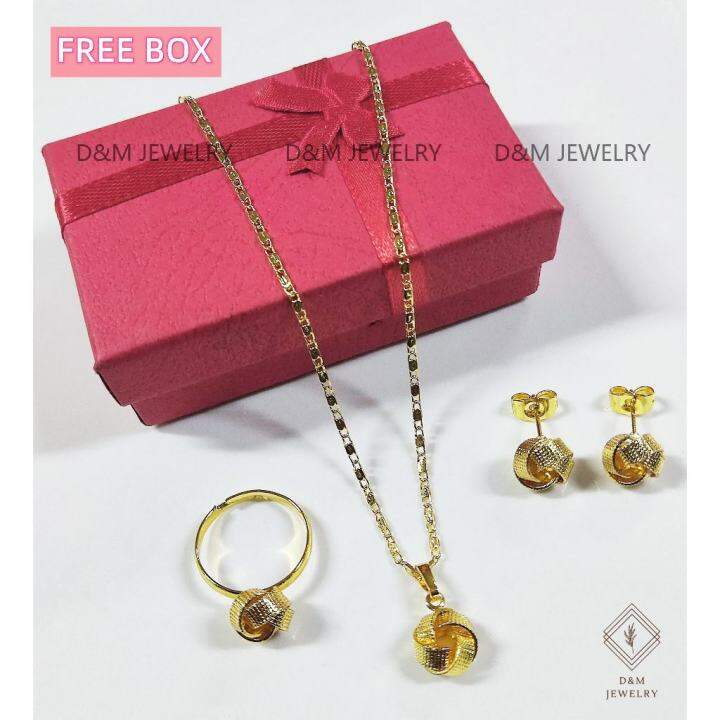 24k gold plated 3in1 set ring adjustable Thailand Bangkok set for women ...