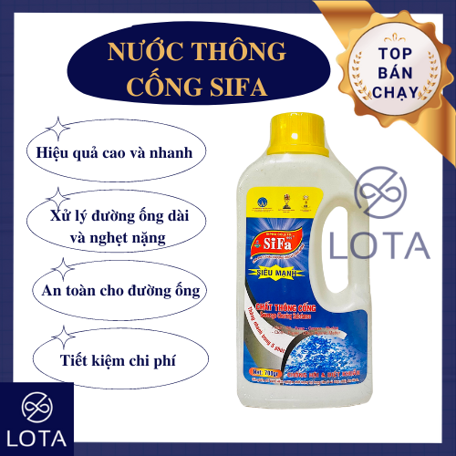 NƯỚC THÔNG CỐNG SIFA CHAI 700G cực mạnh thông tắc nhanh bồn cầu lavabo ...