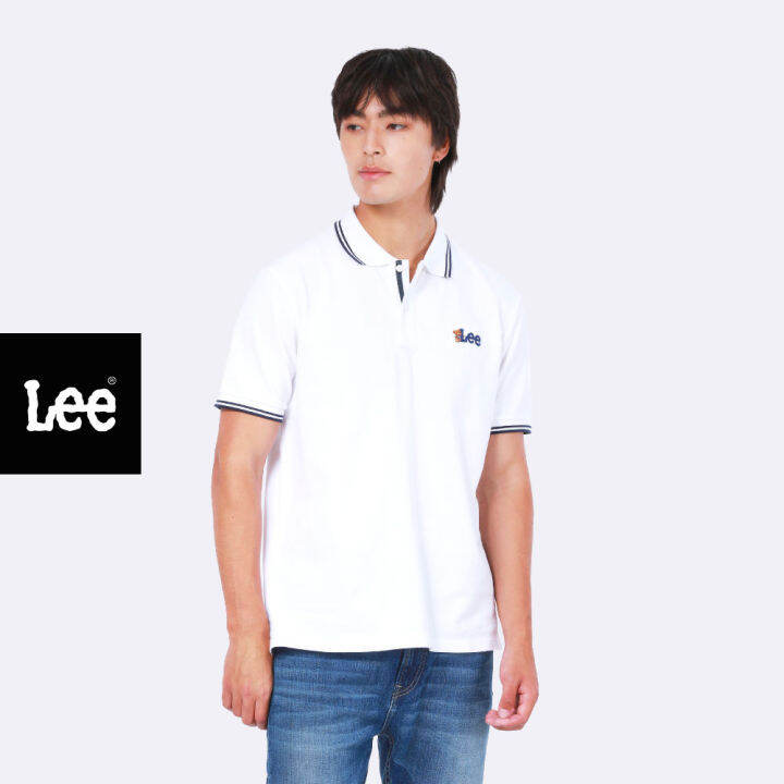 LEE เสื้อยืดโปโลผู้ชาย คอลเลคชั่น Lee Bear ทรง Regular รุ่น LE ...