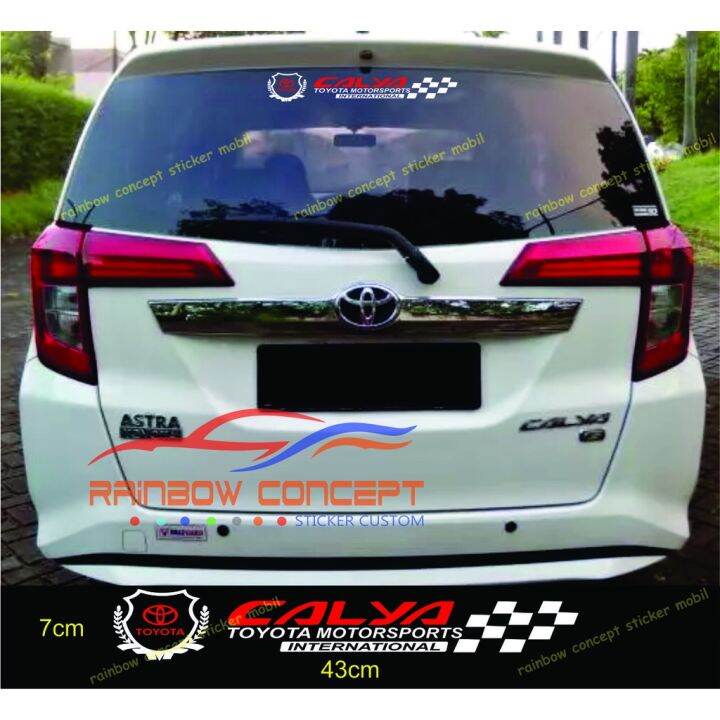 Discont Sticker cutting kaca belakang mobil Toyota calya Stiker calya ...