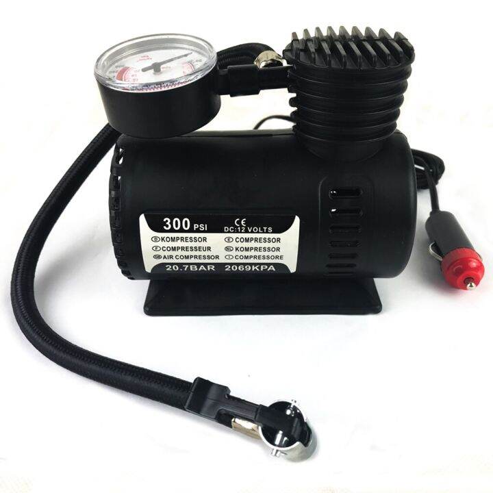 12V 300PSI Fast Inflating Car Electric Mini Compact Air Compressor Pump ...