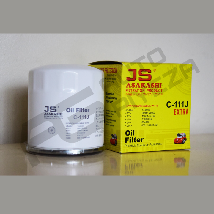 JS Asakashi Oil Filter C-111J for Toyota Innova, Fortuner, Hilux, Hiace, Revo Gas, Tamaraw FX ...