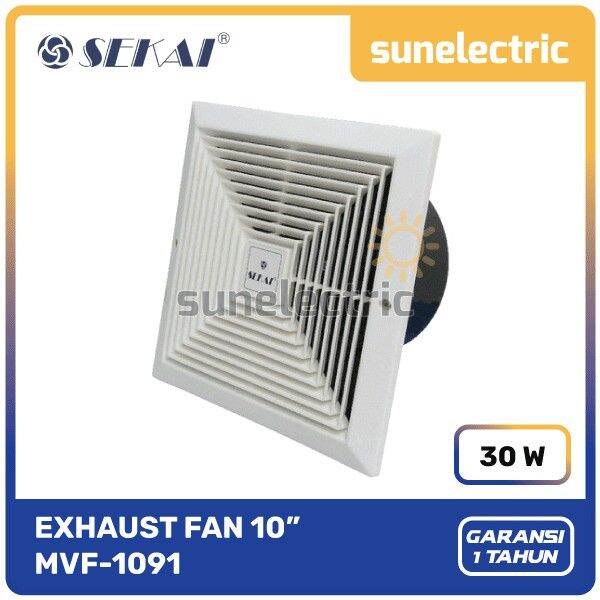 Sekai MVF-1091 Exhaust Fan 10 Inch / 10" / 25 cm Ceiling / Plafon MVF 1091 / MVF1091- Putih ...