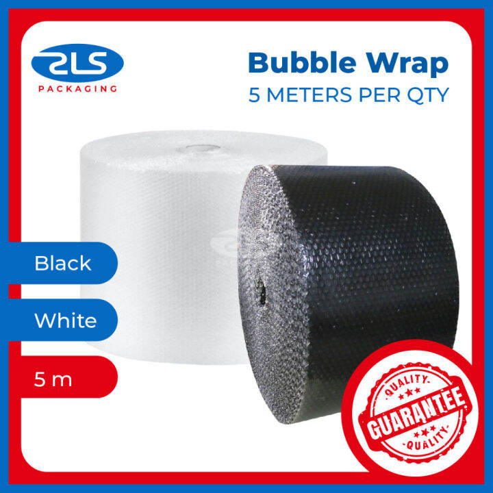5 Meters Round Bubble Wrap 20" (Clear/Black) 50cm Wrapper Courier ...