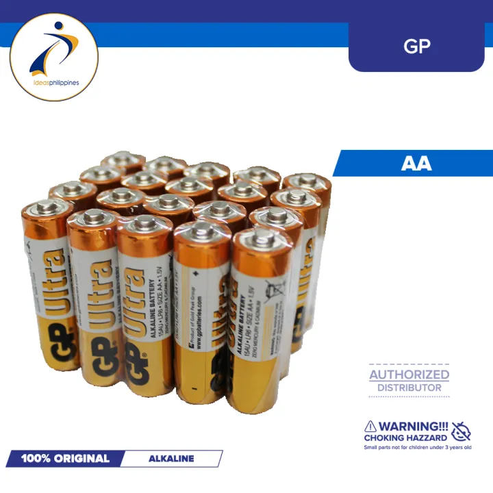 GP Ultra Alkaline AA Battery Pack of 20 | Lazada PH