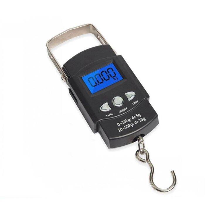 1 Pcs 50Kg Travel Scale Digital Fishing Scale with Ruler High Precision ...