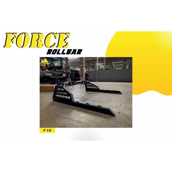 F16 Force Rear Roll Bar with Spotlight For Ford Ranger Nissan Navara ...