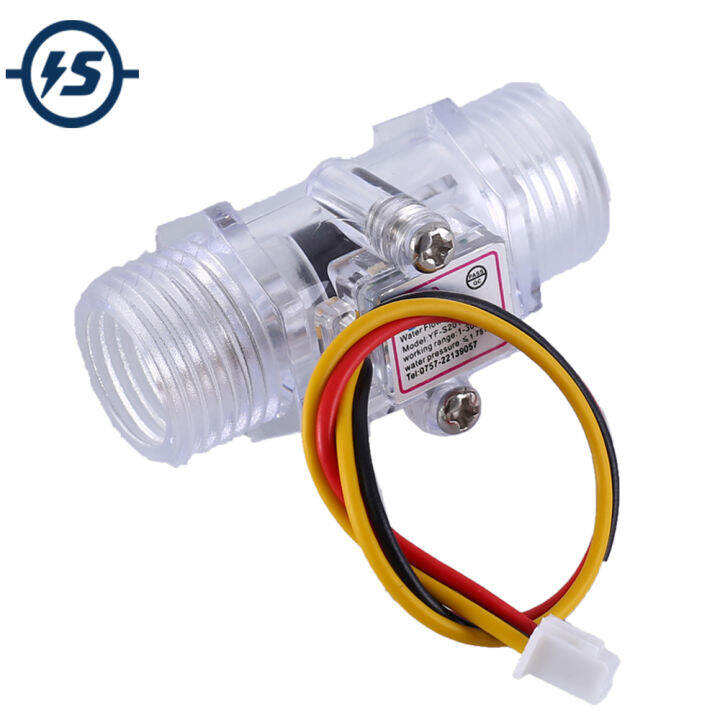 G1/2 Clear Water Flow Hall Sensor Switch Transparent Flowmeter Hall ...