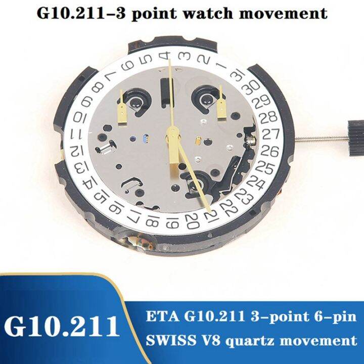 G10.211 Movement ETA G10.211 Single Calendar 3-Point 6-Pin High ...