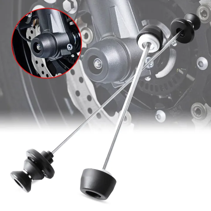 Motorcycle Front Rear Axle Fork Wheel Sliders Swing Arm Swingarm Spools ...