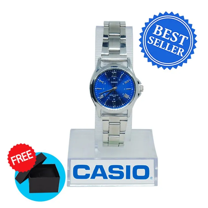 Casio CSBD023 Roman Numeral Silver Blue Dial Watch for Women | Lazada PH