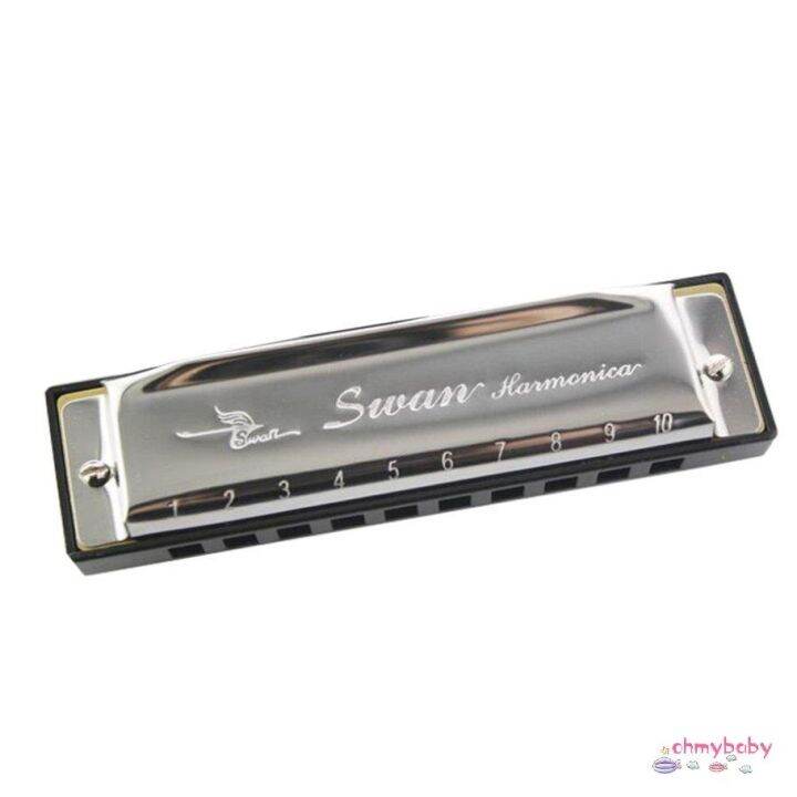 Harmonica Polyphonic C Tone Beginners Swan 10 Hole Instrument [V/2 ...