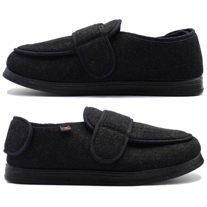 Diabetes shoes Men's Extra Wide Width Plush Lined Slippers - Arthritis ...