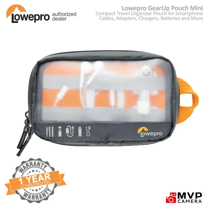LOWEPRO Mini GearUp Pouch Travel Organizer Bag Dark Grey MVP CAMERA ...