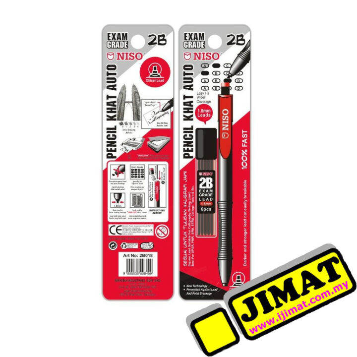 Niso Auto Pencil Khat Mechincal Pencil + Pencil Lead 1.8MM - Tulisan ...