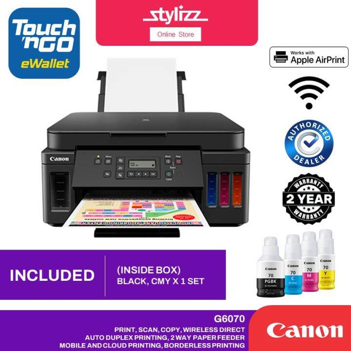 CANON REFILLABLE TANK PRINTER G6070 GX6070 GX7070 PRINT SCAN COPY FAX ...