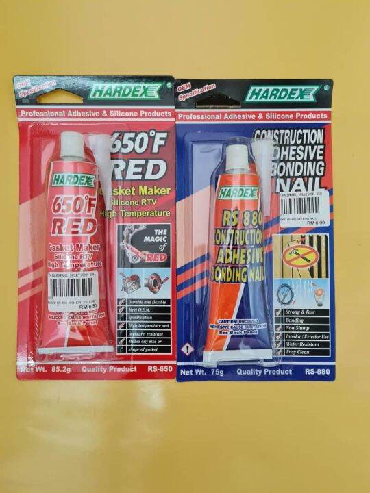 HARDEX Construction/Gasket Maker Adhesive Bonding Nail/High Temp ...