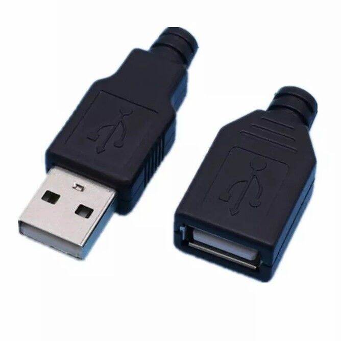 Socket Konektor USB 2.0 DIY Rakitan Housing USB Type A Male Female ...