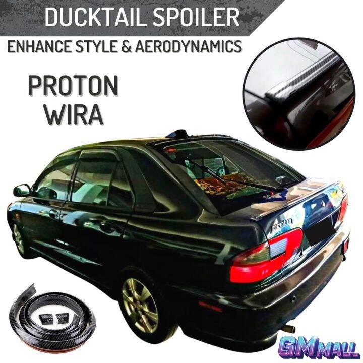 PROTON WIRA SAMURAI REAR WING DUCKTAIL SPOILER RUBBER LIP Rear Bonnet ...