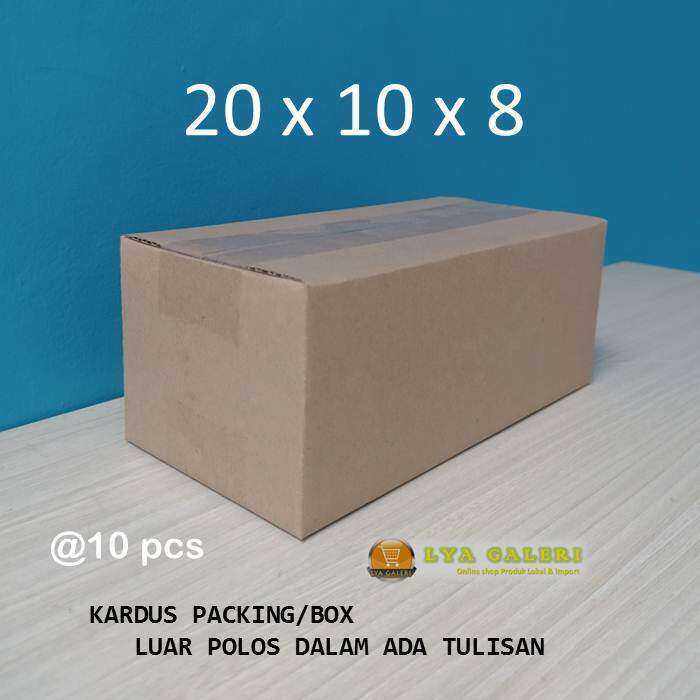 Kardus Packing Uk.20x10x8 cm (Isi 10 pcs) Kartonbox Luar Polos Dalam ...
