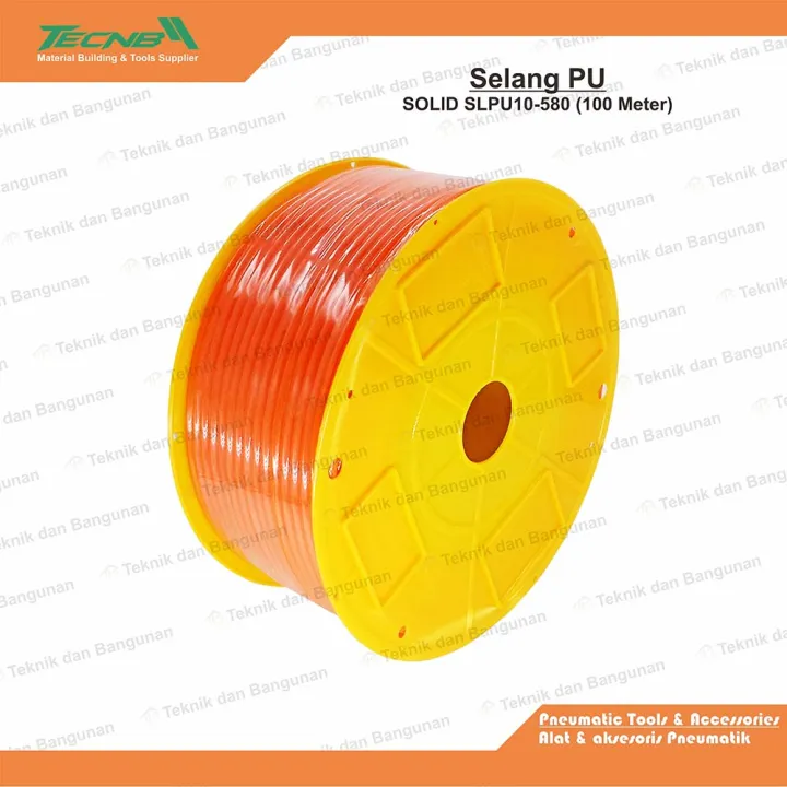 Selang Angin PU Kompressor Angin Hose PU 5mm x 8mm x 100 Meter Solid ...