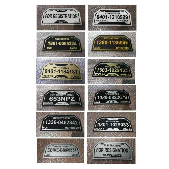 Aiberter TEMPORARY Acrylic Motor/Ebike Plate | Lazada PH