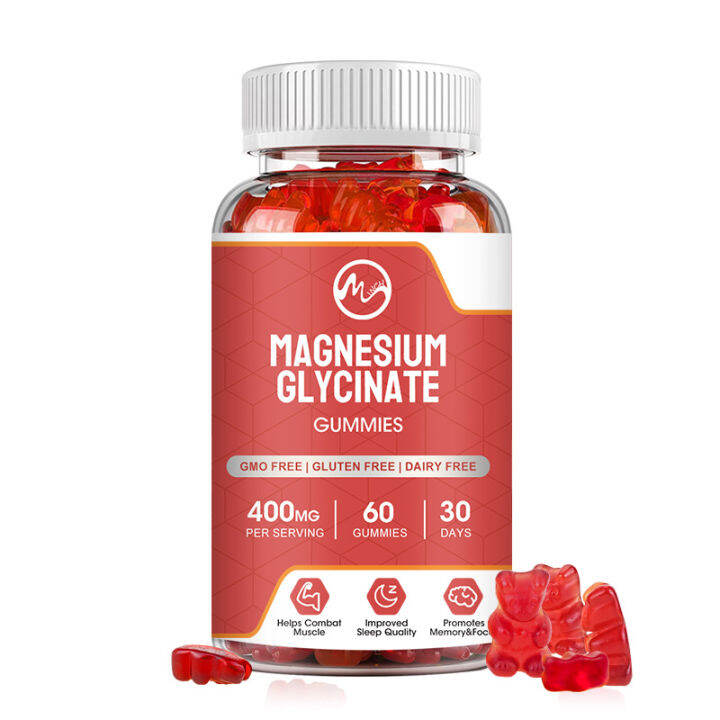 Minch Magnesium Glycinate Gummies 400mg, Magnesium L-Threonate 200mg ...